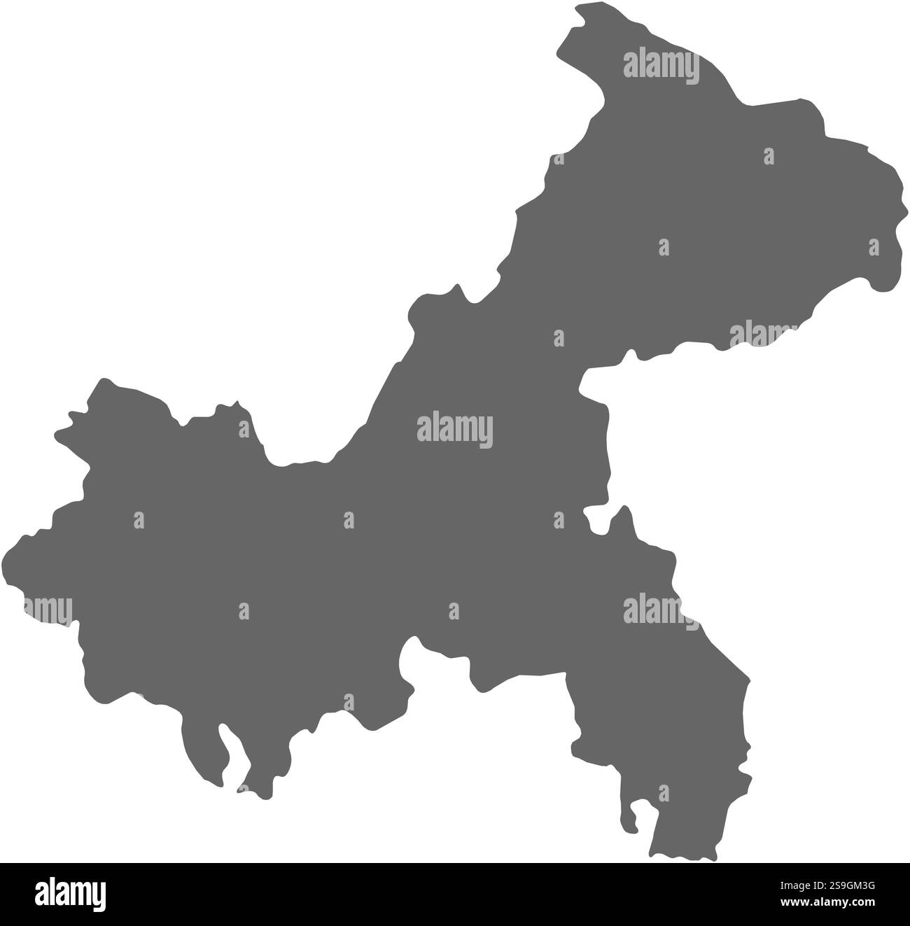 Map of Chongqing, a province of China Stock Vector Image & Art - Alamy