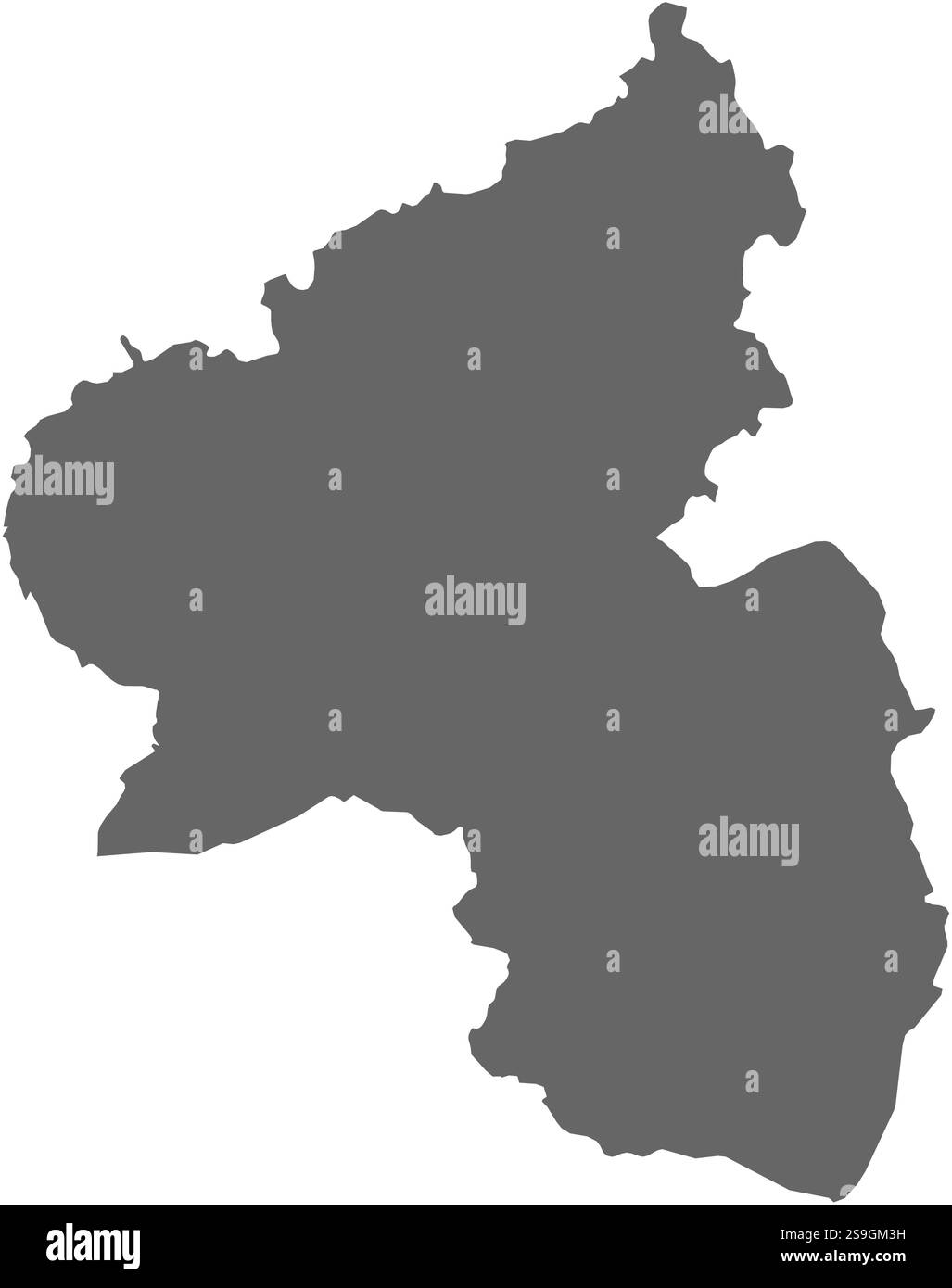 Map of Rhineland-Palatinate, a province of Germany Stock Vector Image ...