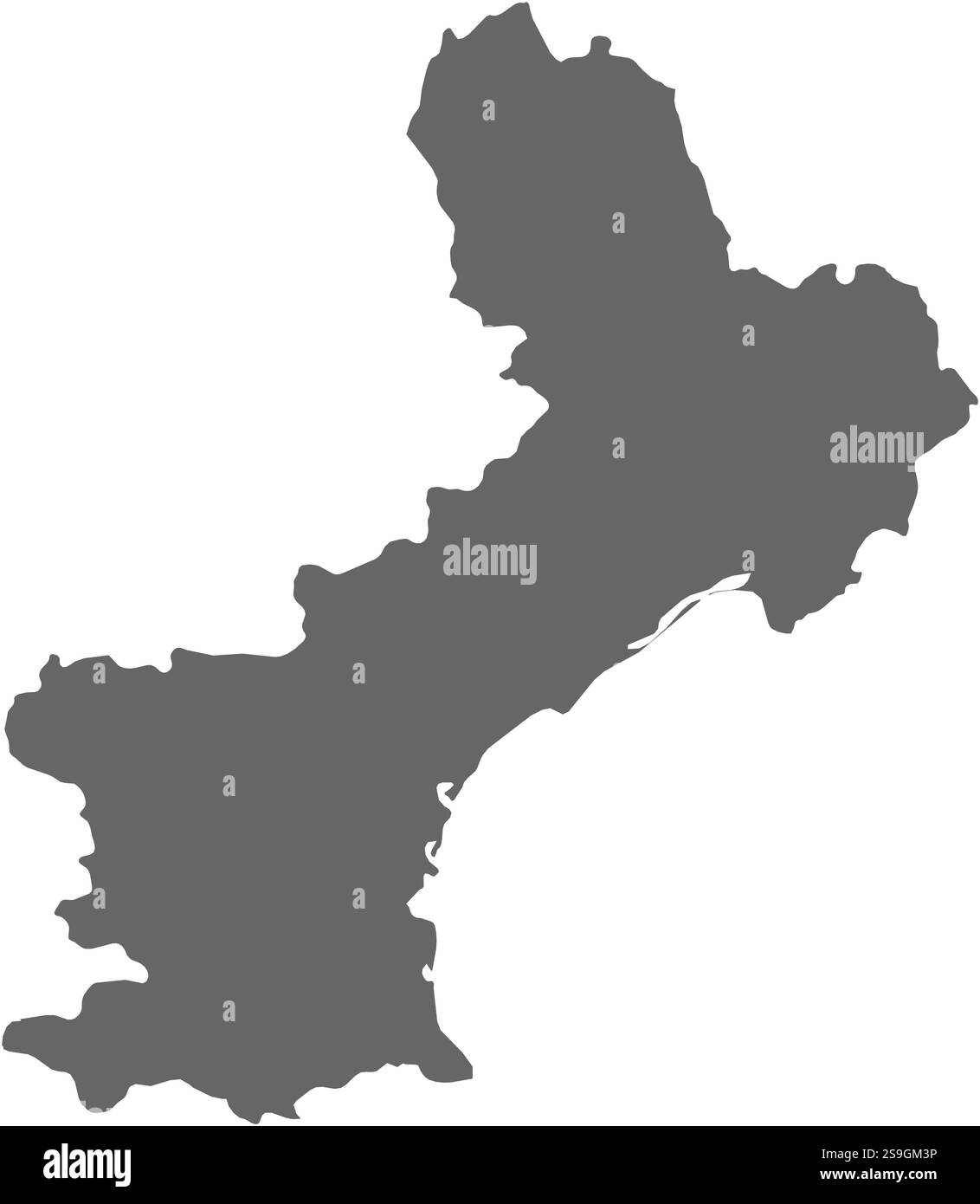 Map of Languedoc-Roussillon, a province of France Stock Vector Image ...