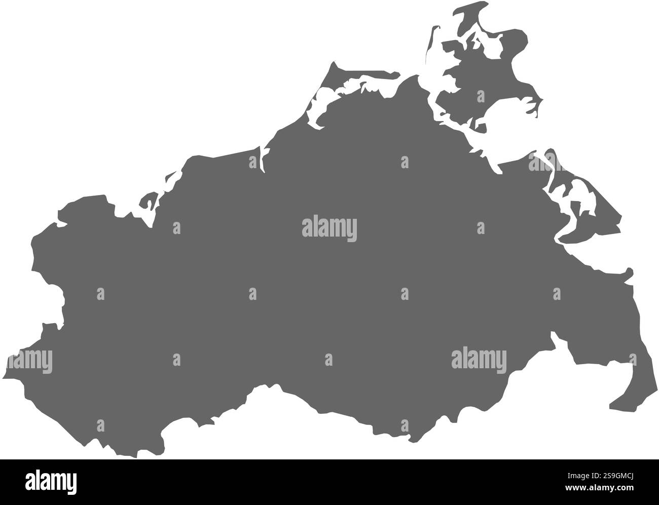 Mecklenburg vorpommern silhouette map Cut Out Stock Images & Pictures ...