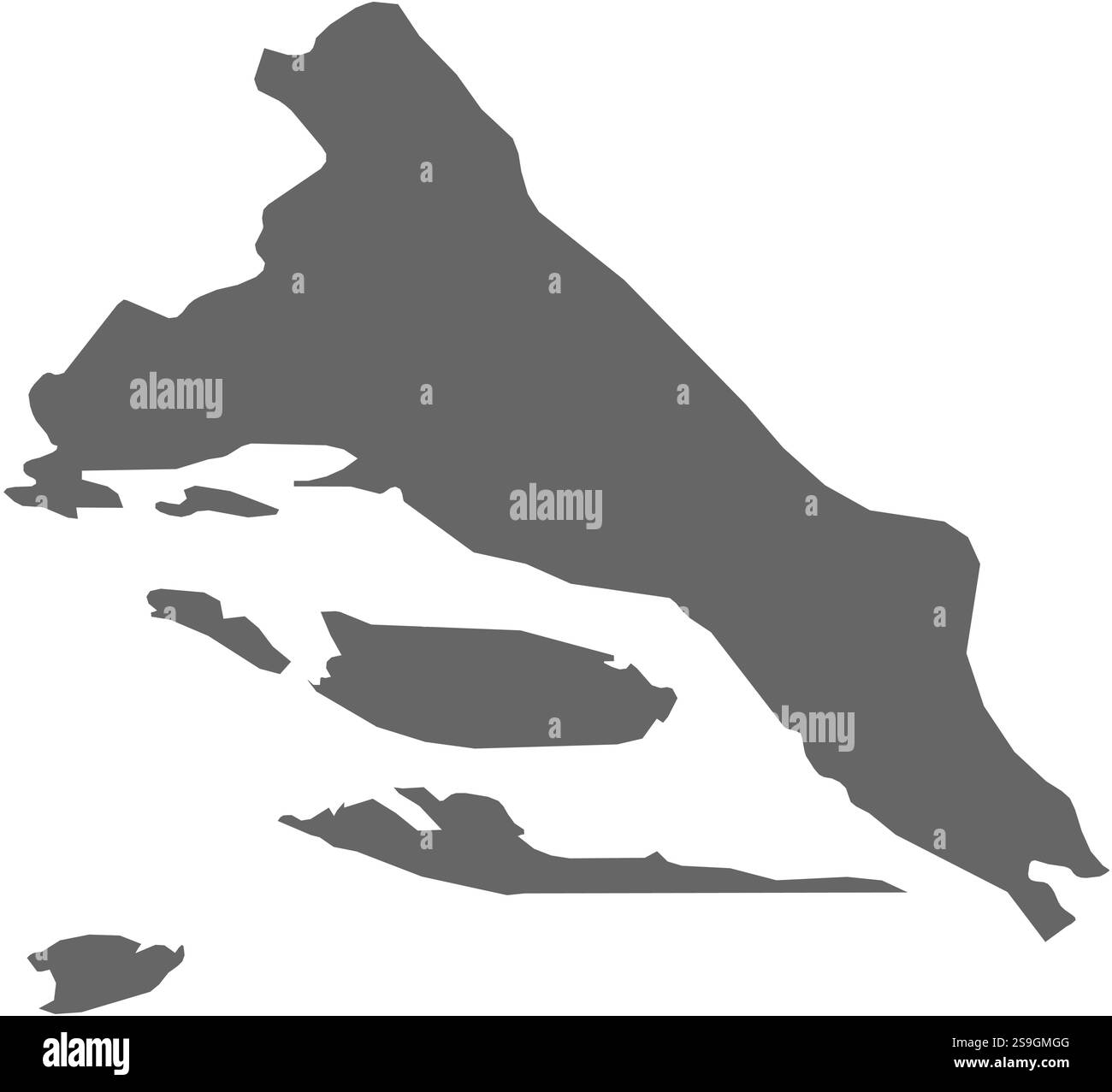 Map of Split-Dalmatia, a province of Croatia Stock Vector Image & Art ...