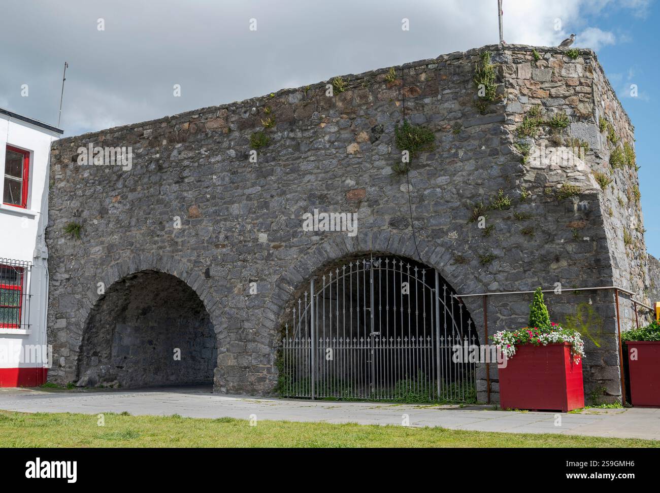 View of the Spanish Arch in Galway, Ireland, showcasing its stone ...
