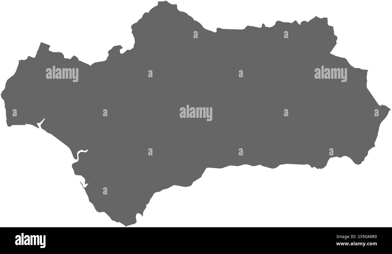 Andalucia spain map Cut Out Stock Images & Pictures - Alamy