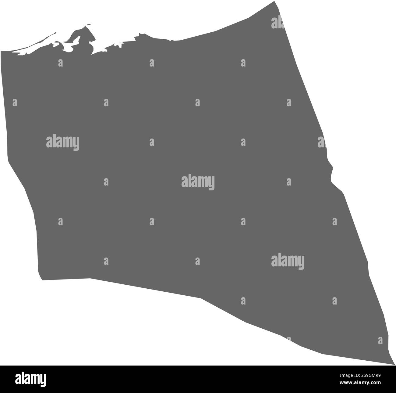 Map of North Sinai, a province of Egypt Stock Vector Image & Art - Alamy