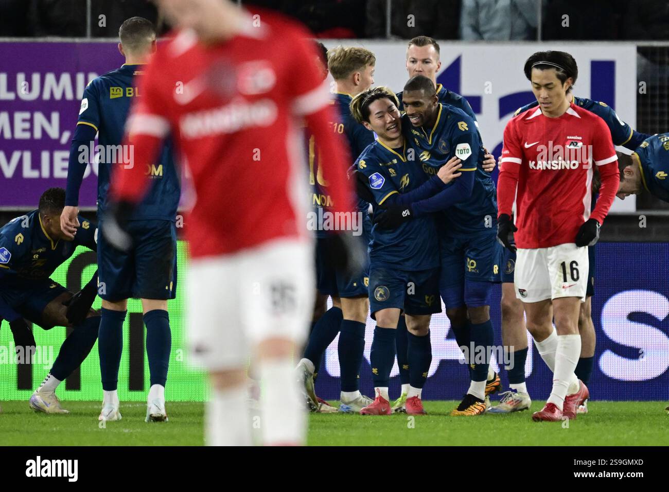 ALKMAAR - (l-r) Shunsuke Mito of Sparta Rotterdam, Said Bakari of ...