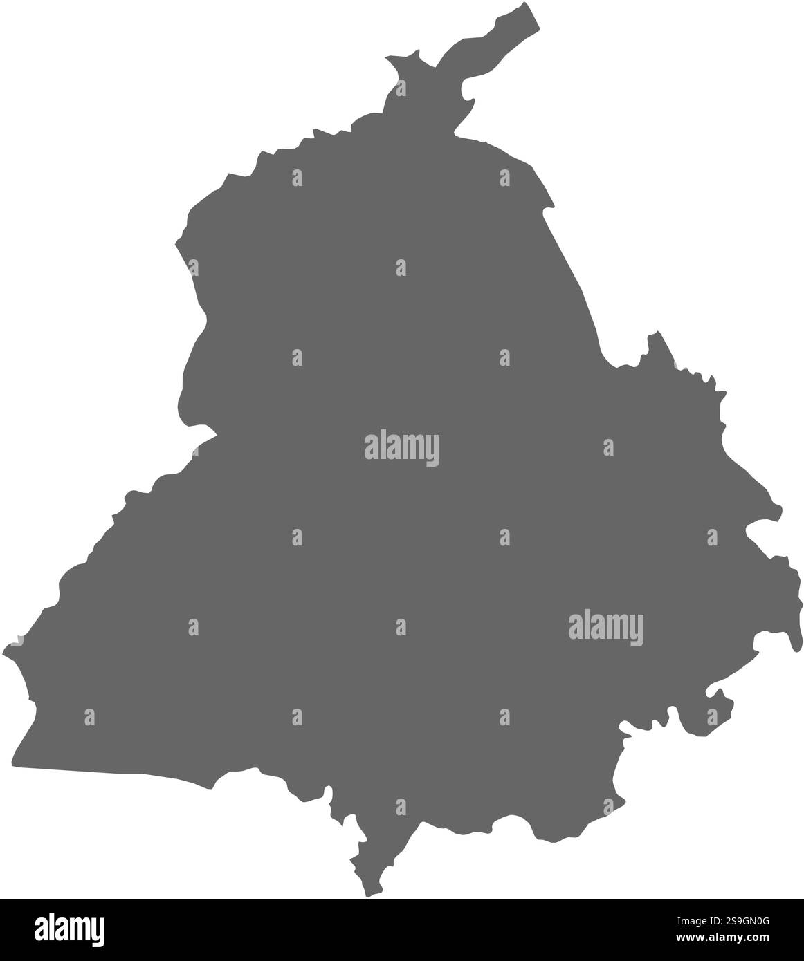 Map of Punjab, a province of India Stock Vector Image & Art - Alamy