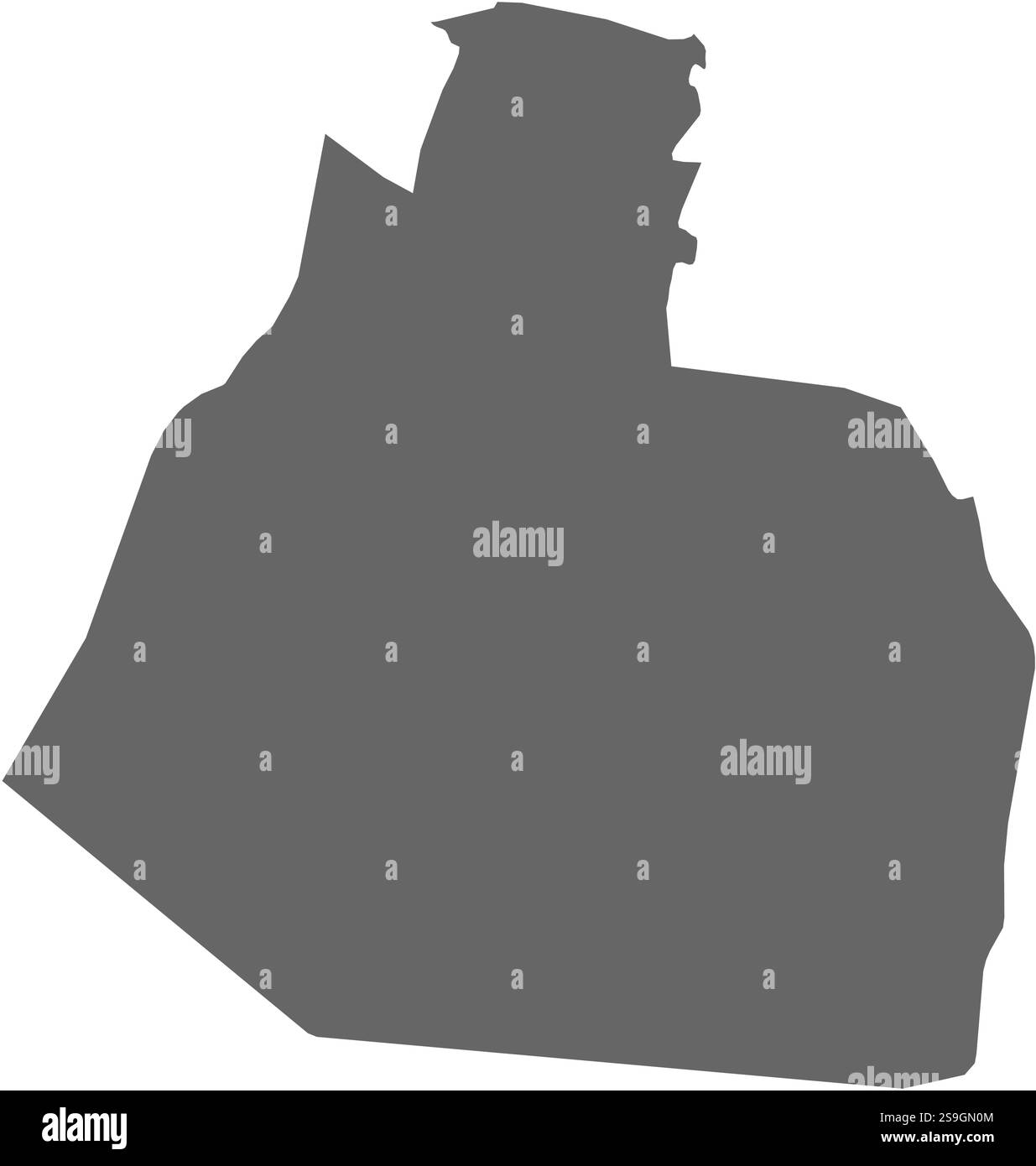 Map of Al Muthanna, a province of Iraq Stock Vector Image & Art - Alamy