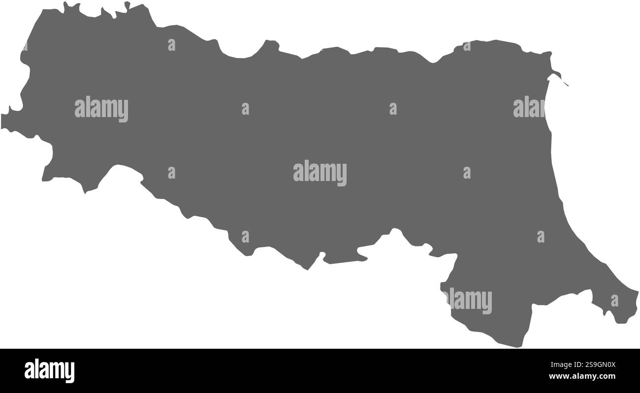 Map of Emilia-Romagna, a province of Italy Stock Vector Image & Art - Alamy