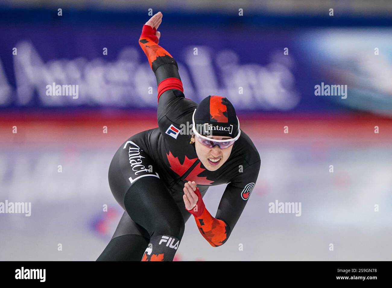 CALGARY, CANADA - JANUARY 26: Beatrice Lamarche of Canada competing ...