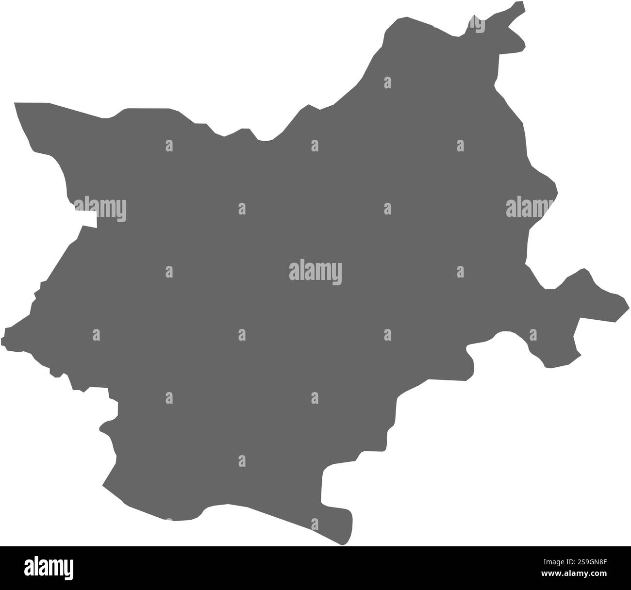 Map of Osijek-Baranja, a province of Croatia Stock Vector Image & Art ...