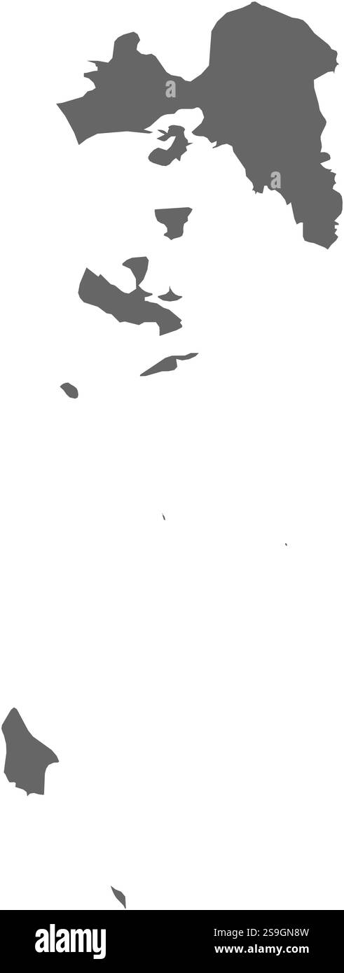 Attica vector outline map hi-res stock photography and images - Alamy