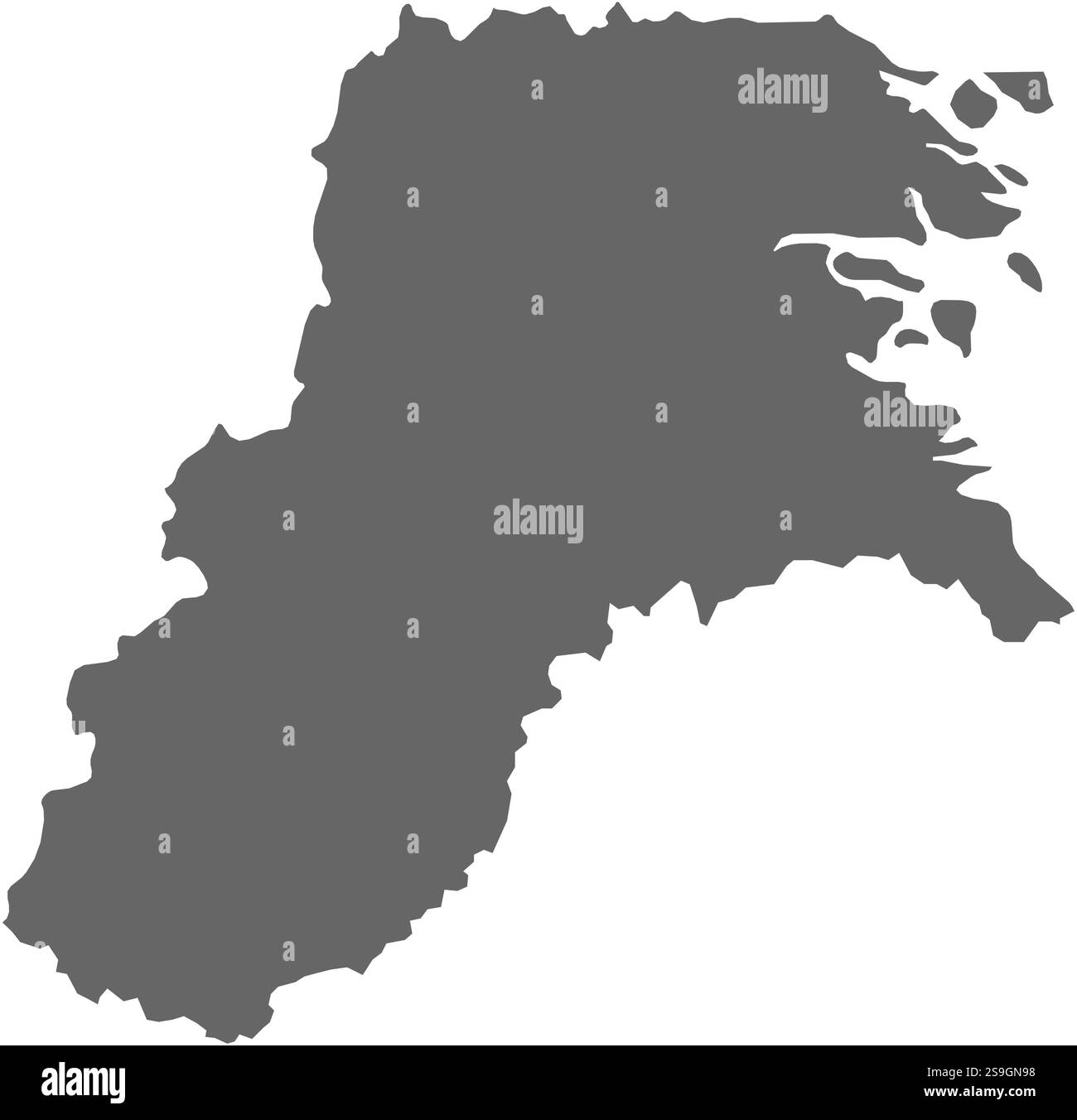 Map of North Kalimantan, a province of Indonesia Stock Vector Image ...