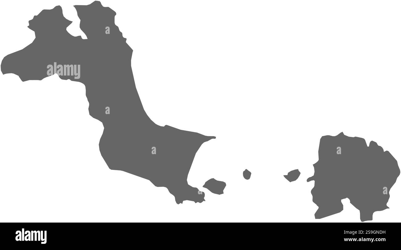 Map of Bangka-Belitung Islands, a province of Indonesia Stock Vector ...