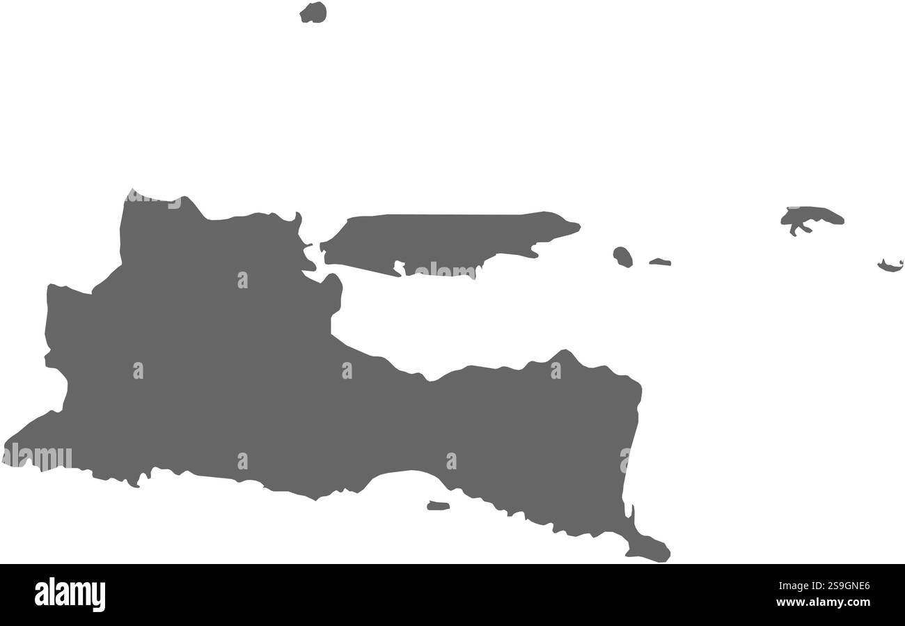 Map of East Java, a province of Indonesia Stock Vector Image & Art - Alamy