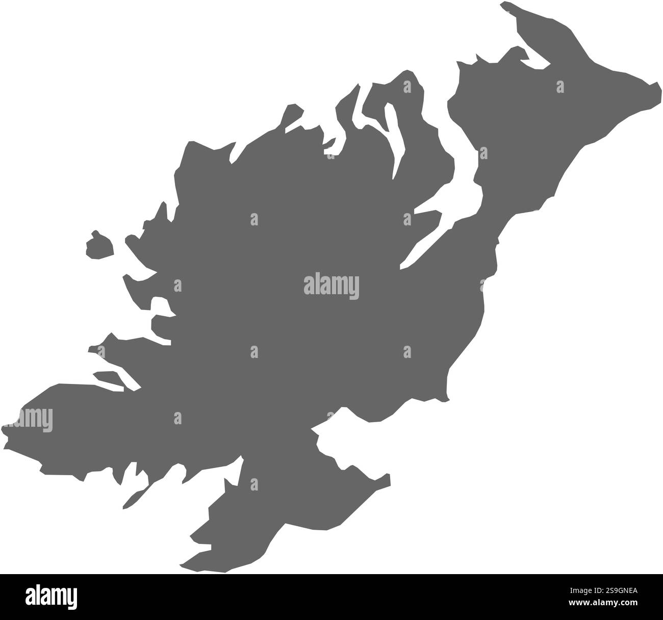 Ireland map outline with counties hi-res stock photography and images ...