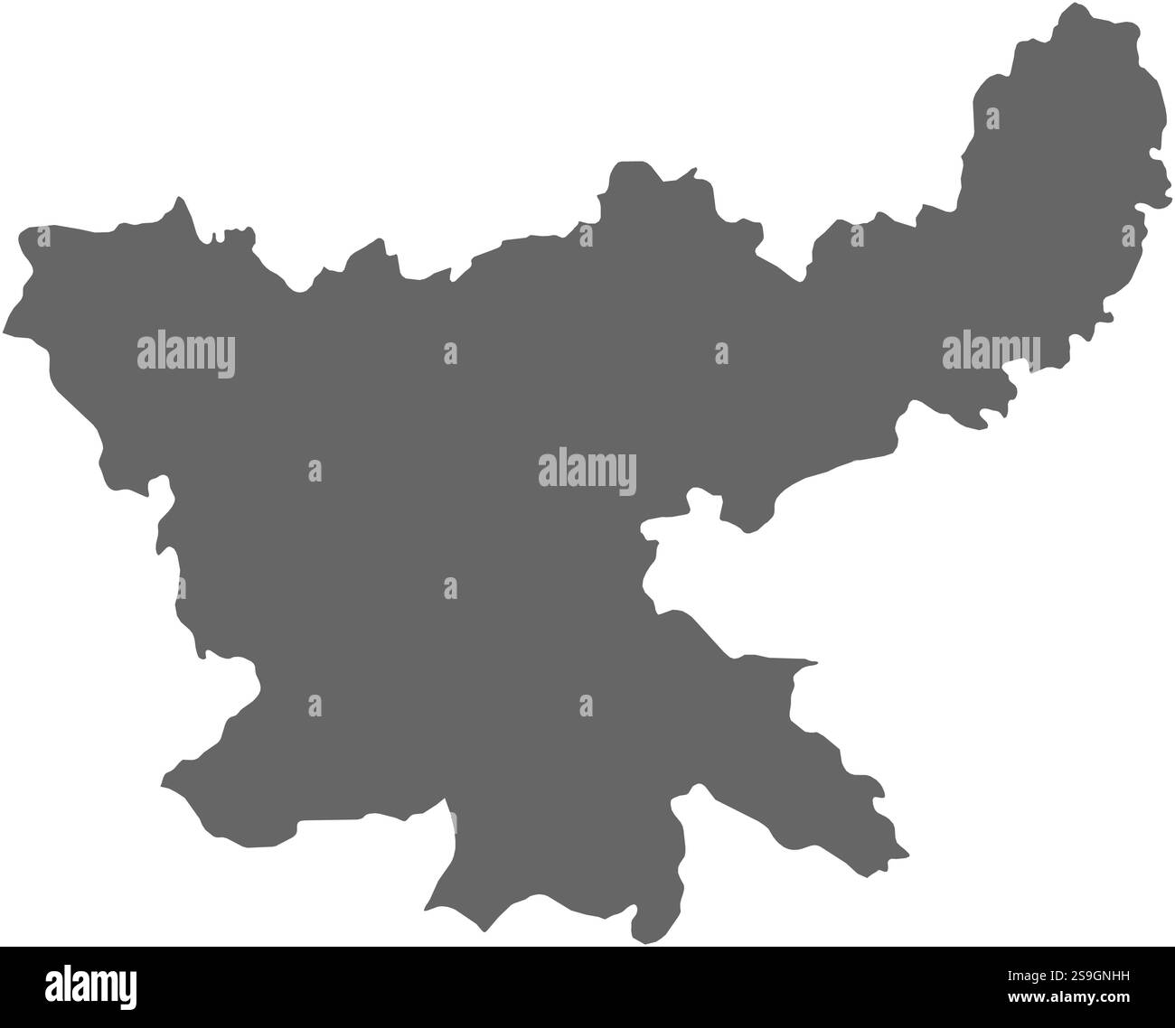 Map jharkhand province india Cut Out Stock Images & Pictures - Alamy