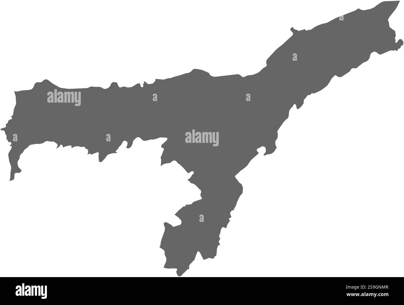 Map of Assam, a province of India Stock Vector Image & Art - Alamy