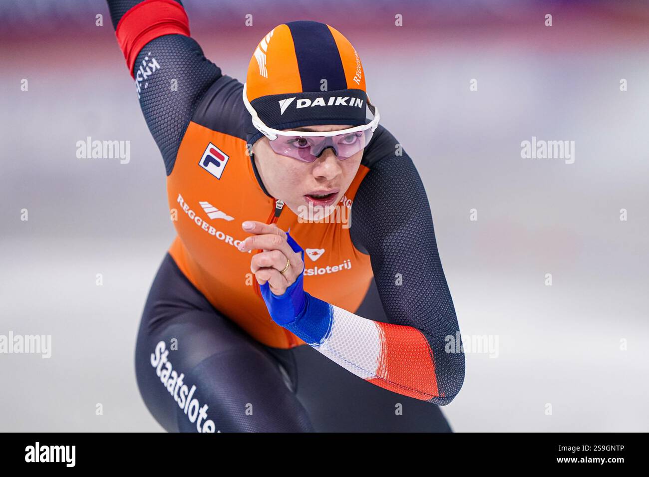 CALGARY, CANADA - JANUARY 26: Marrit Fledderus of Netherlands competing ...