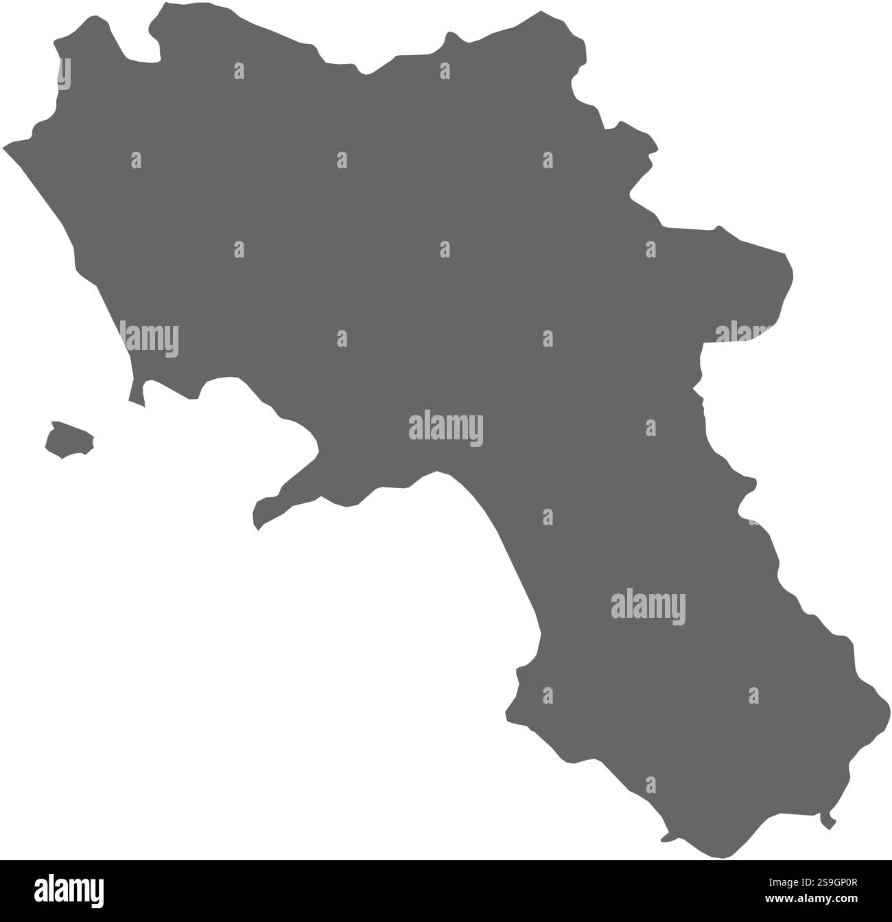Map of Campania, a province of Italy Stock Vector Image & Art - Alamy
