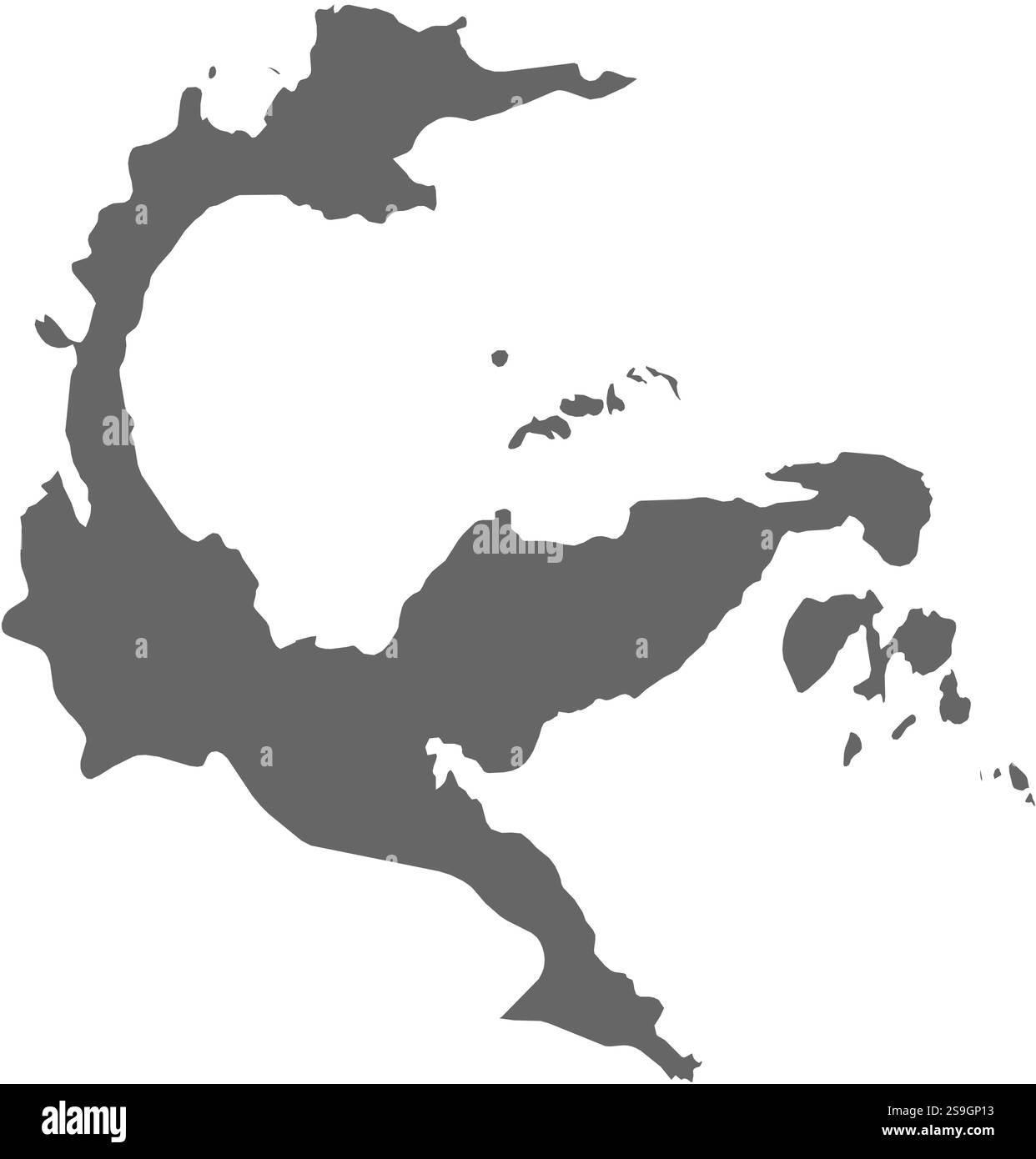 Map of Central Sulawesi, a province of Indonesia Stock Vector Image ...