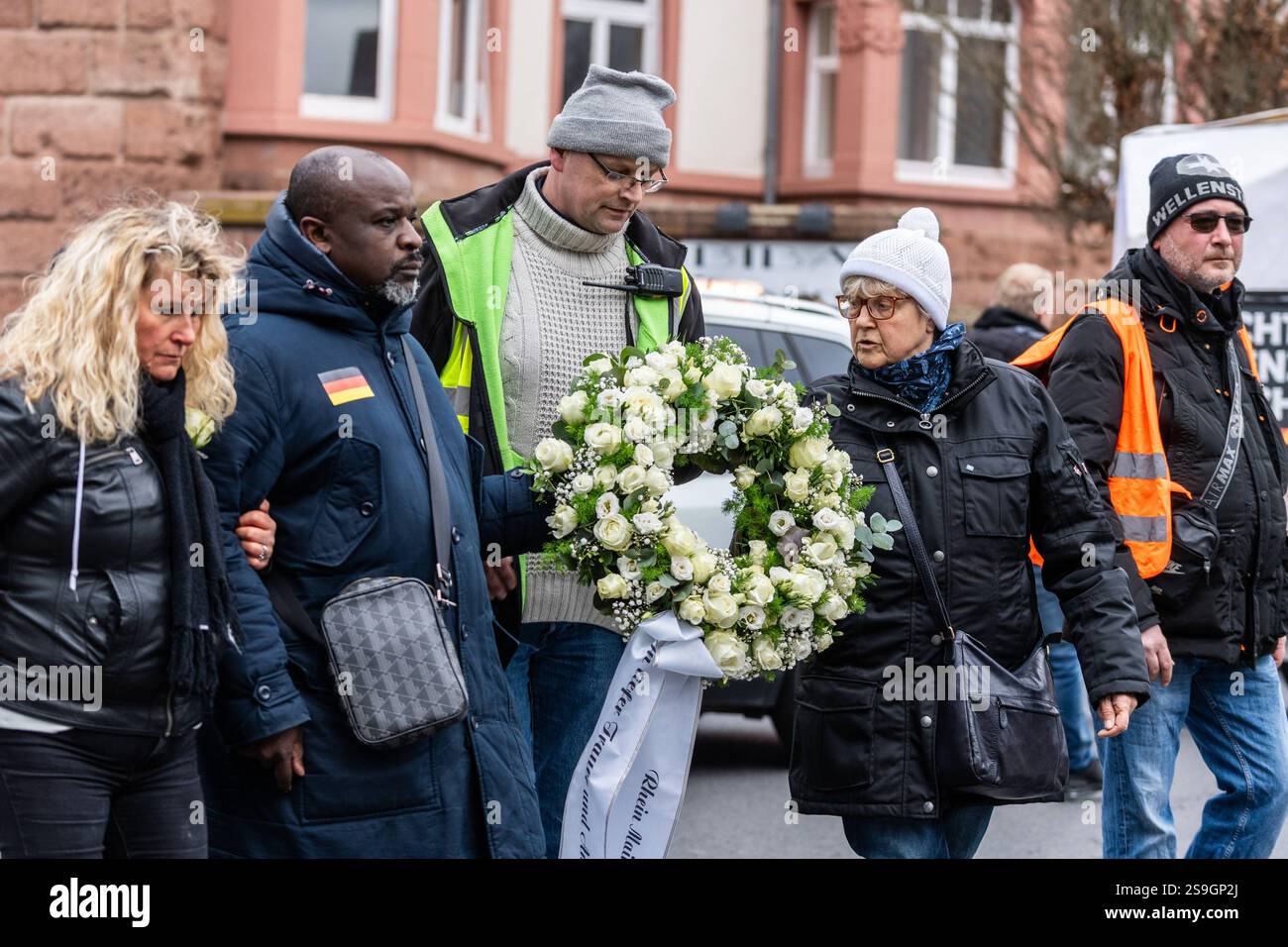 Aschaffenburg, Bavaria, Germany - January 26, 2025: Commemoration of ...