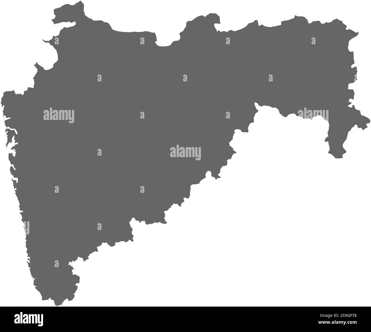 Map of Maharashtra, a province of India Stock Vector Image & Art - Alamy