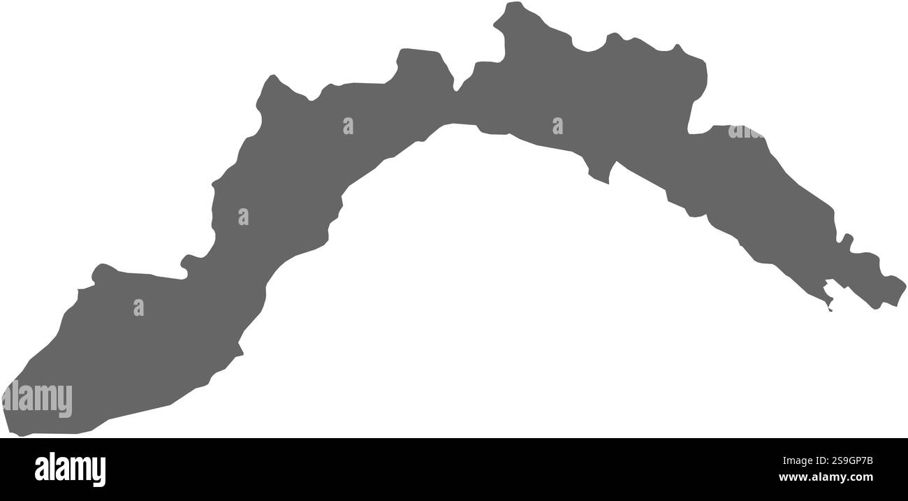 Map of Liguria, a province of Italy Stock Vector Image & Art - Alamy