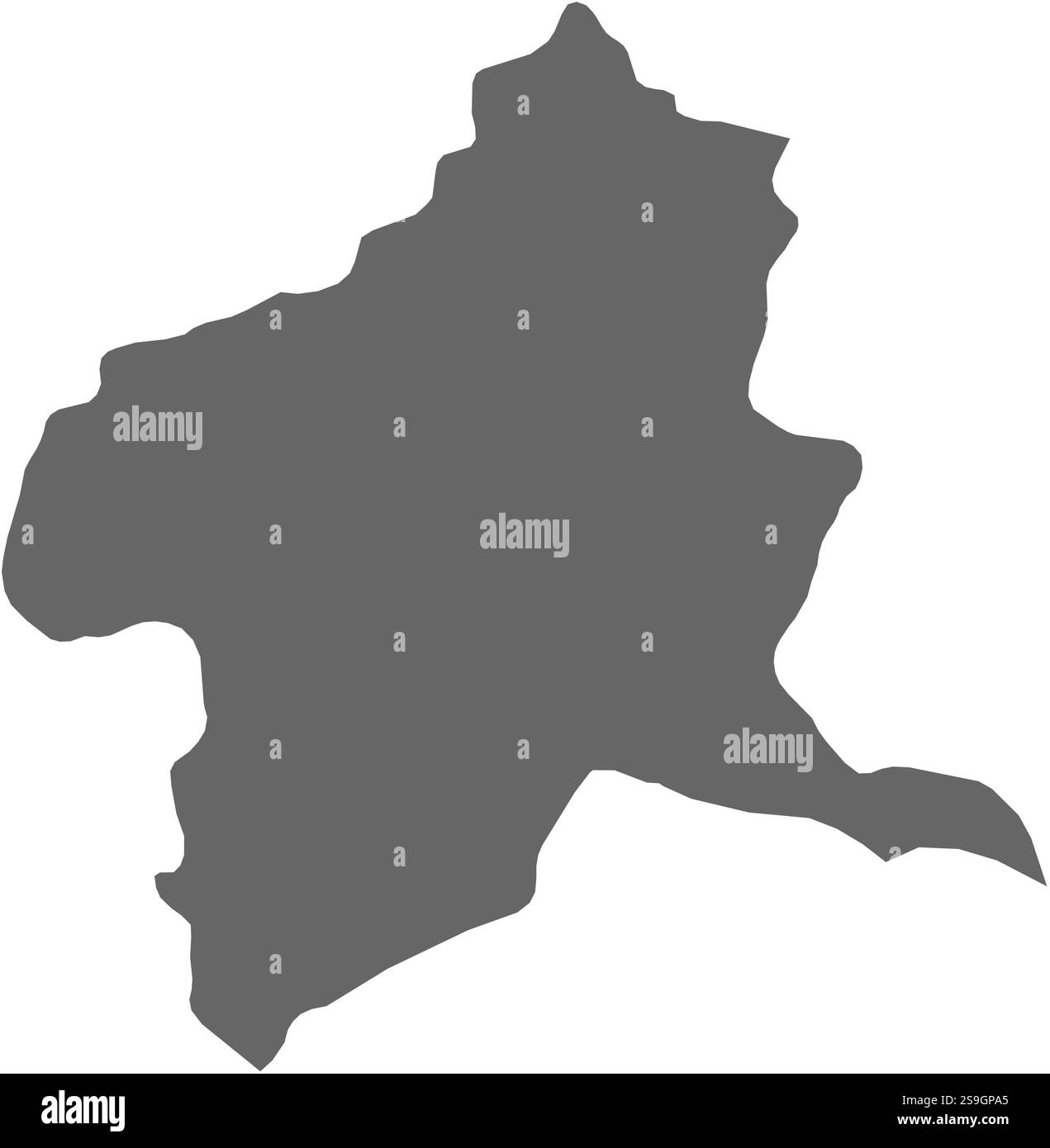 Gunma outline map Cut Out Stock Images & Pictures - Alamy