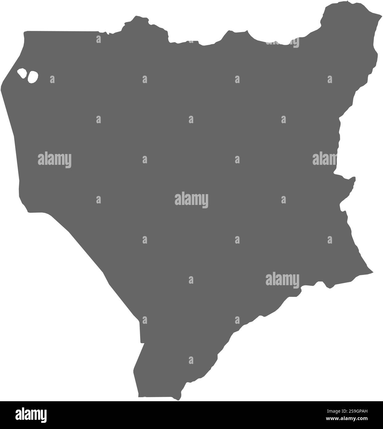 Map of Niassa, a province of Mozambique Stock Vector Image & Art - Alamy