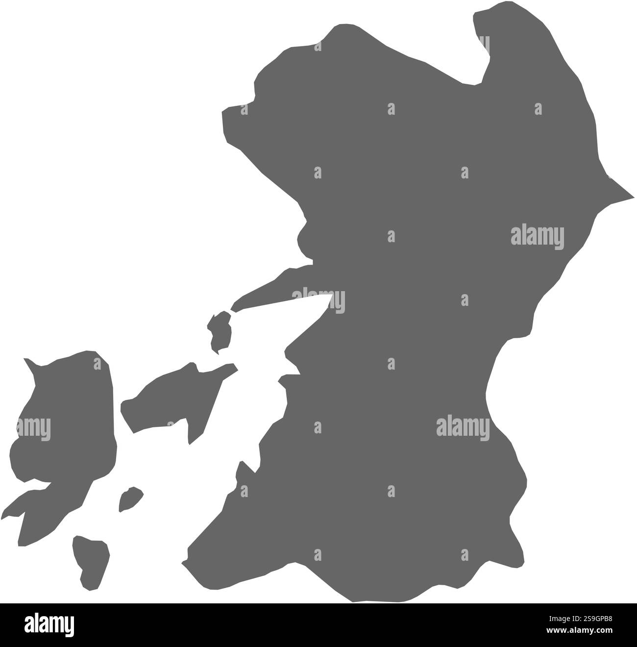 Map of Kumamoto, a province of Japan Stock Vector Image & Art - Alamy