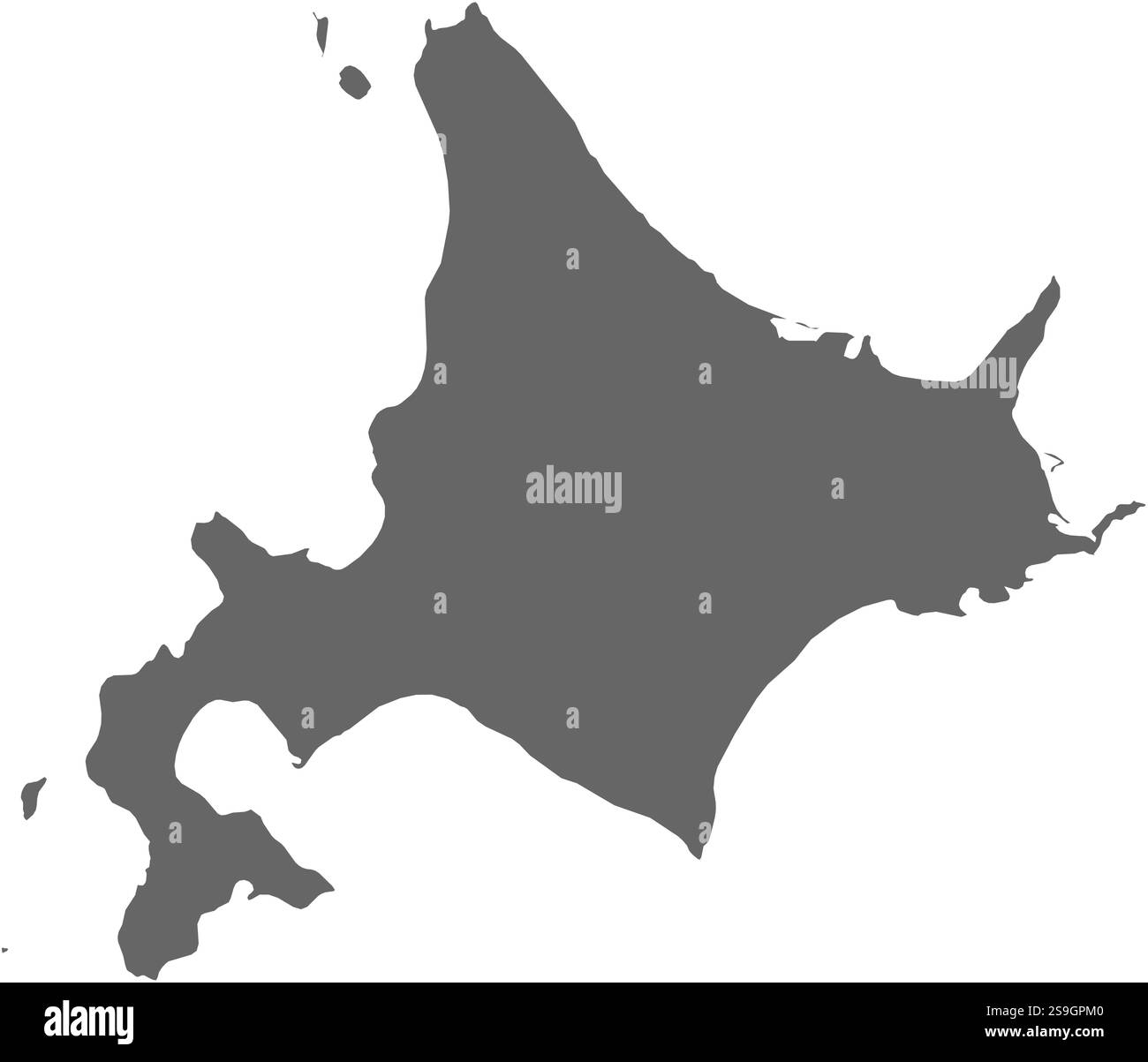 Map of Hokkaido, a province of Japan Stock Vector Image & Art - Alamy