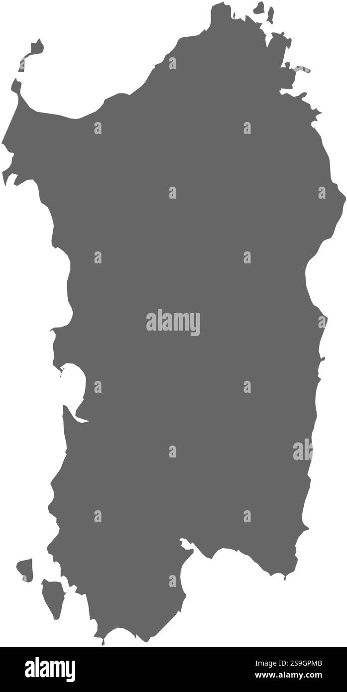 Map of Sardinia, a province of Italy Stock Vector Image & Art - Alamy