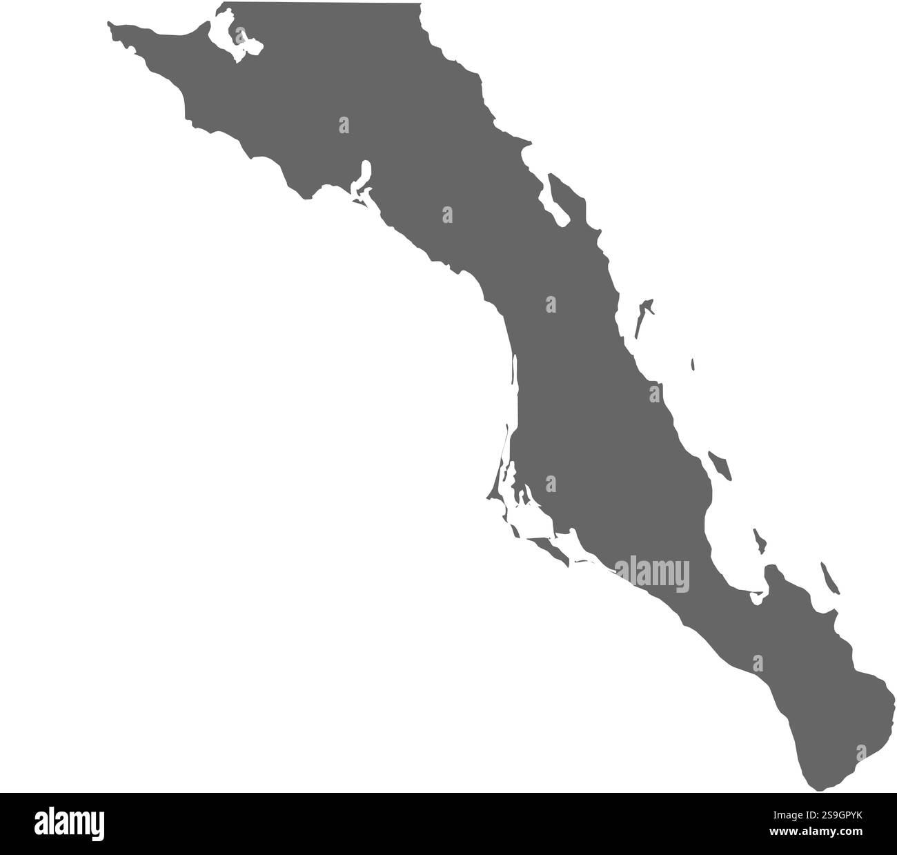 Baja california outline Cut Out Stock Images & Pictures - Alamy