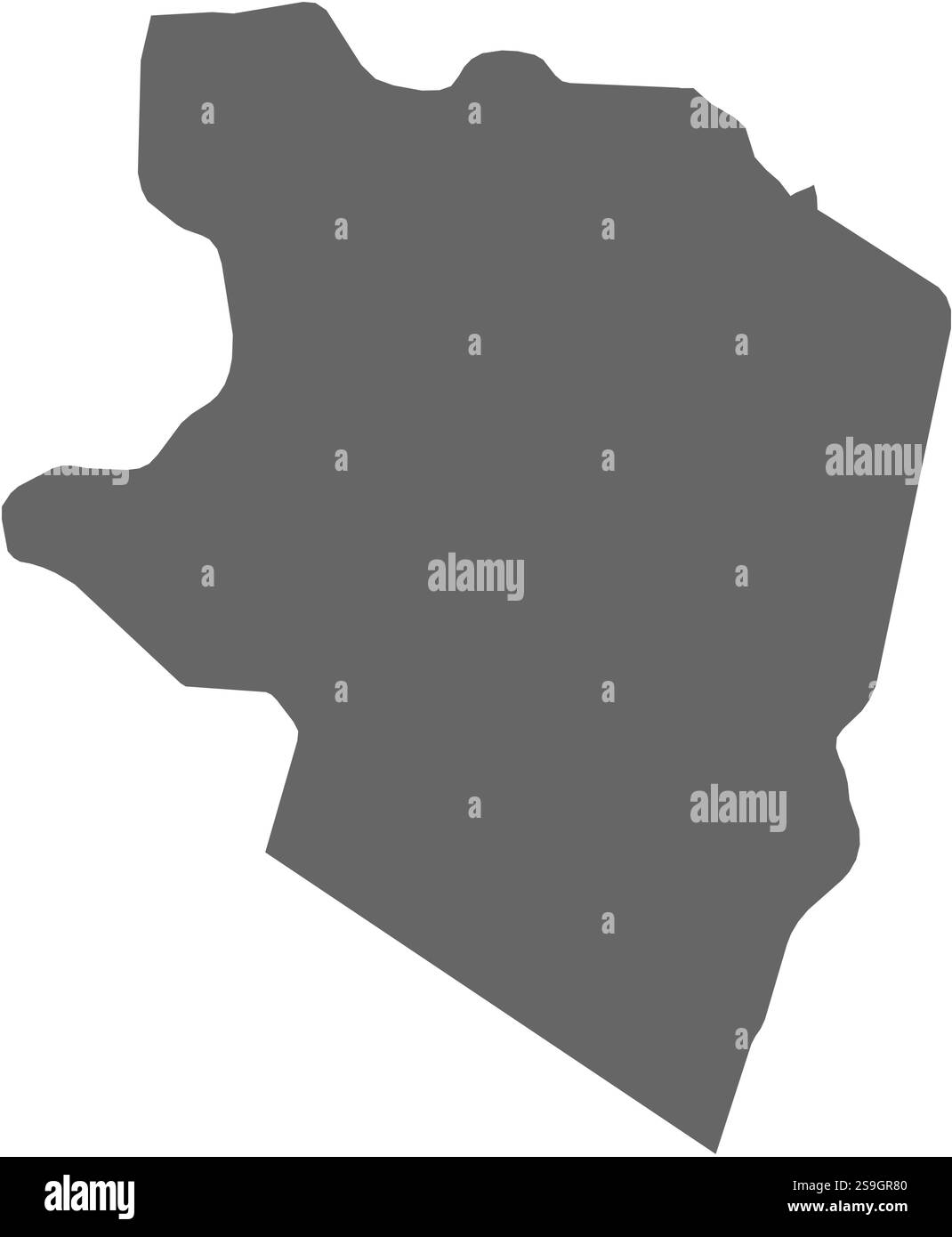 Map of Eastern Highlands, a province of Papua New Guinea Stock Vector ...