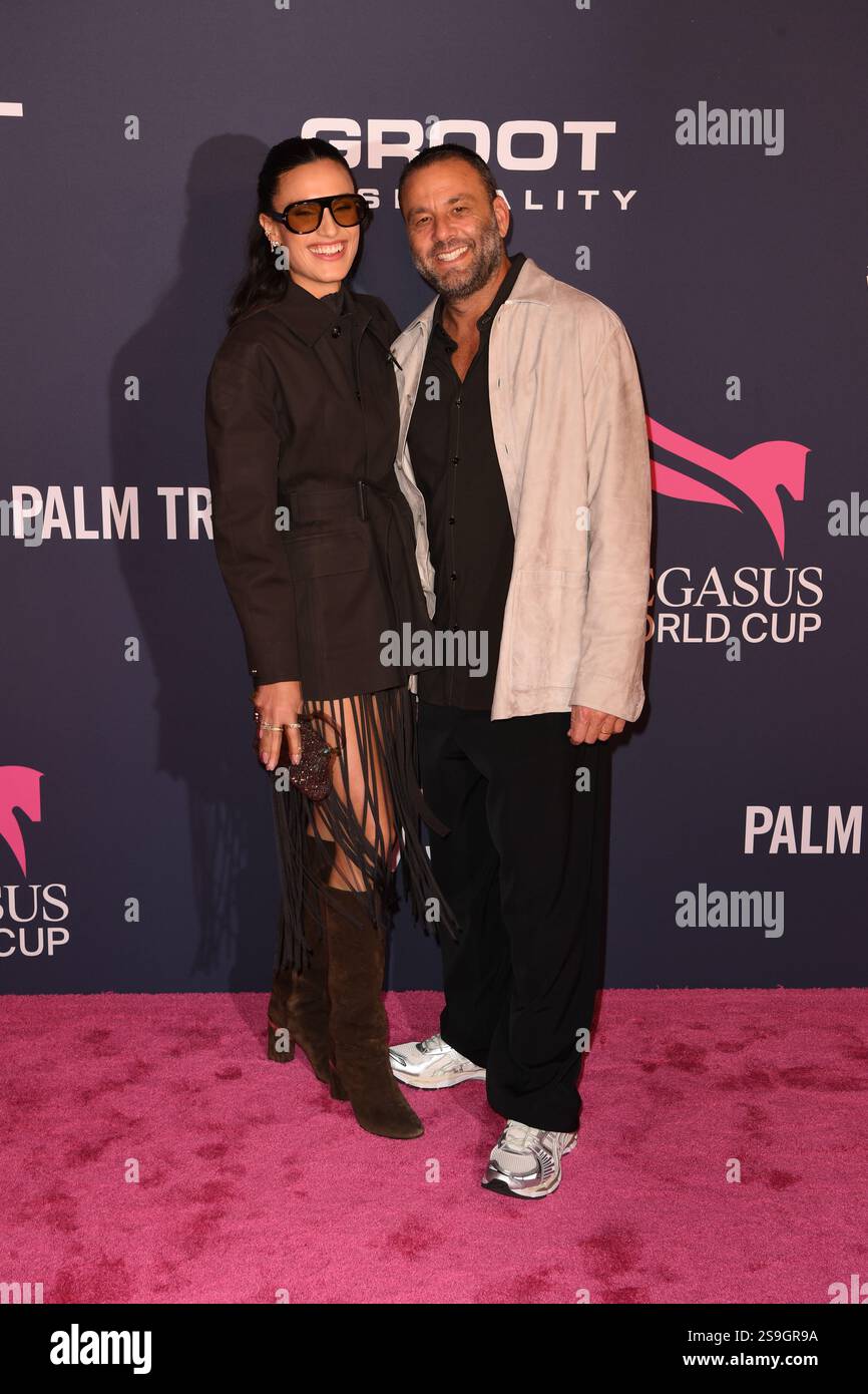 HALLANDALE, FL - JANUARY 25: Isabela Grutman and David Grutman attend ...