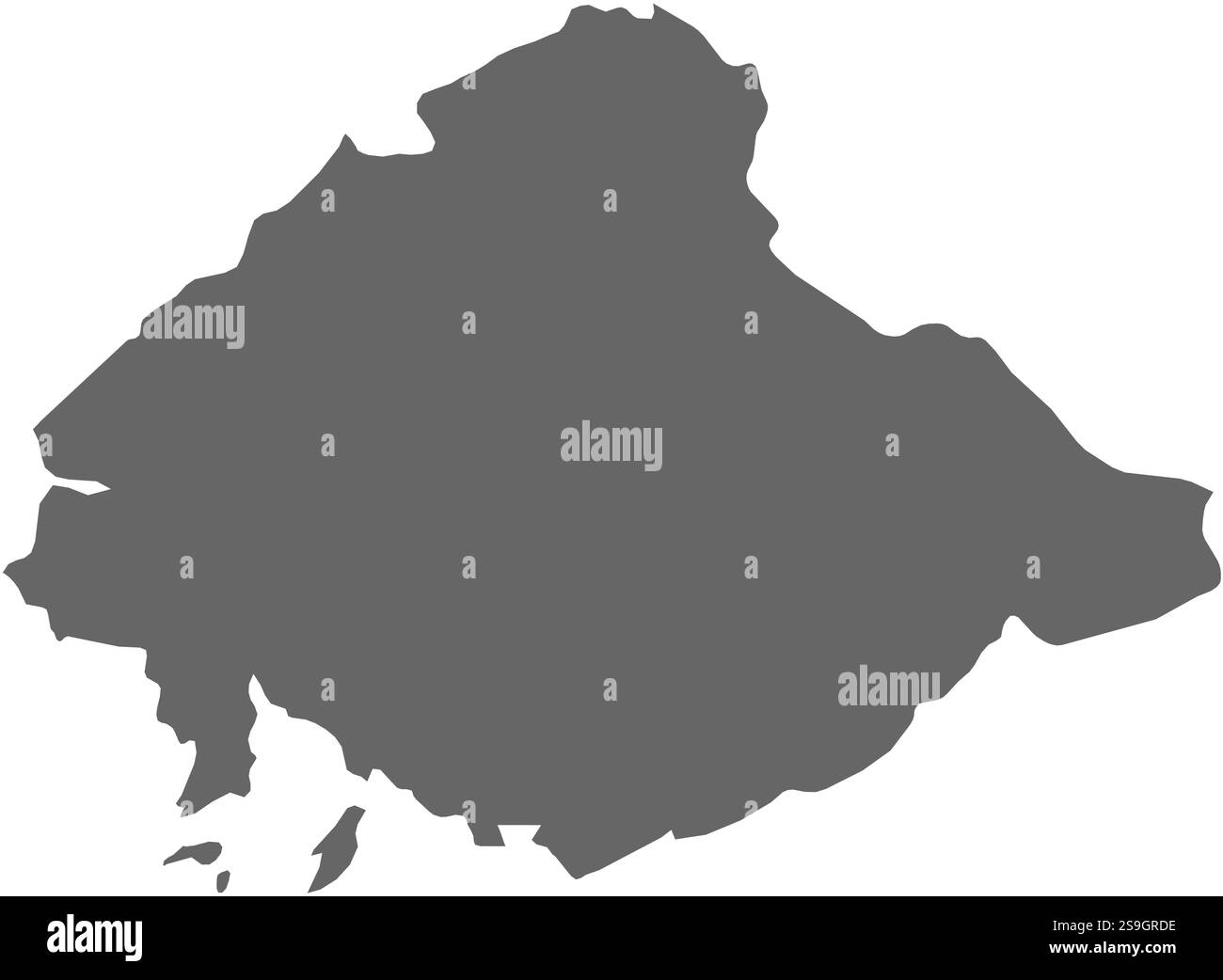 Map of North Pyongan, a province of North Korea Stock Vector Image ...