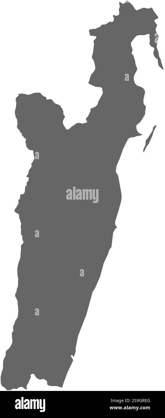 Map of Toamasina, a province of Madagascar Stock Vector Image & Art - Alamy