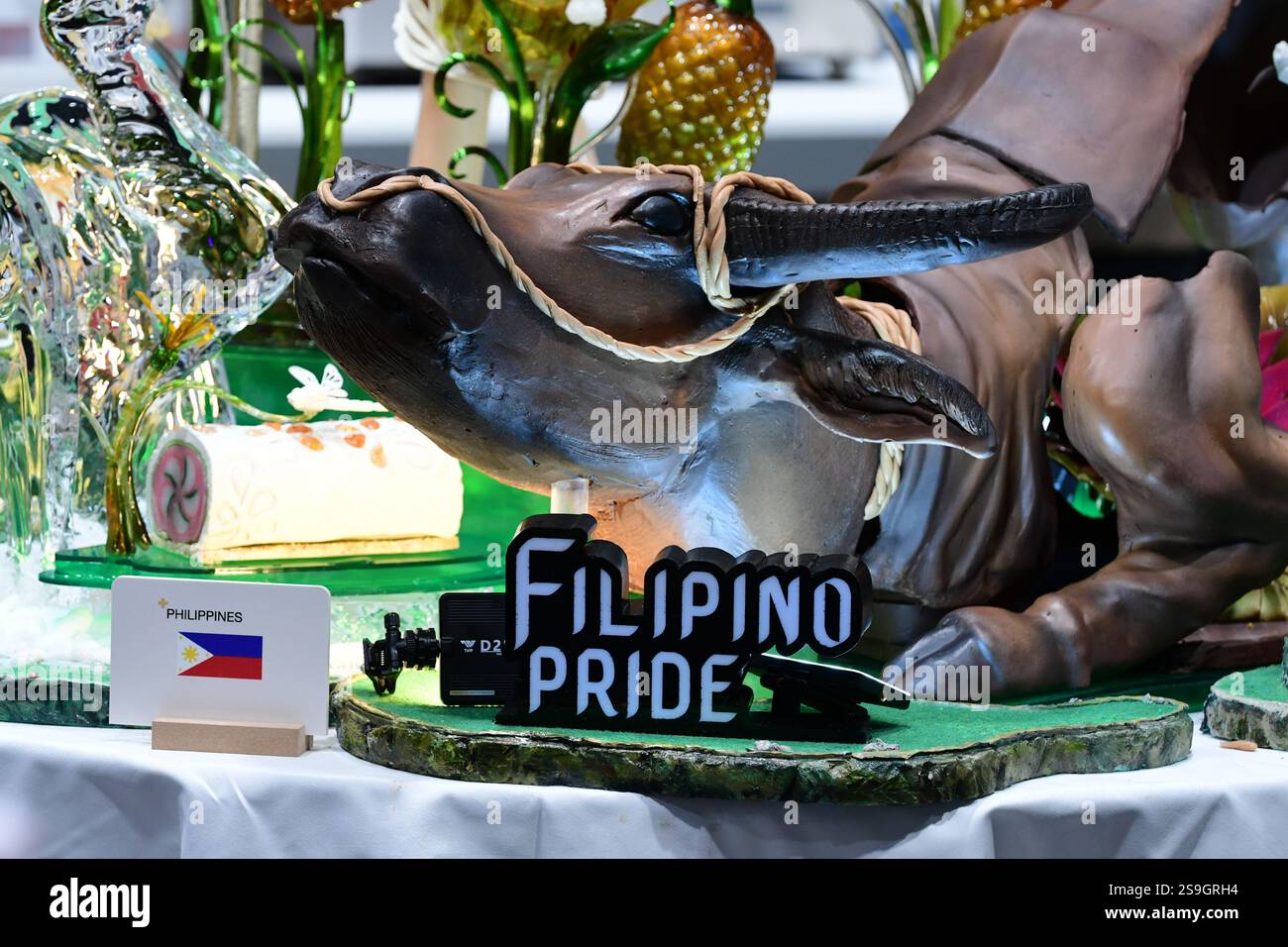 Sweet works during the Pastry World Cup at Sirha in Lyon. The Pastry ...