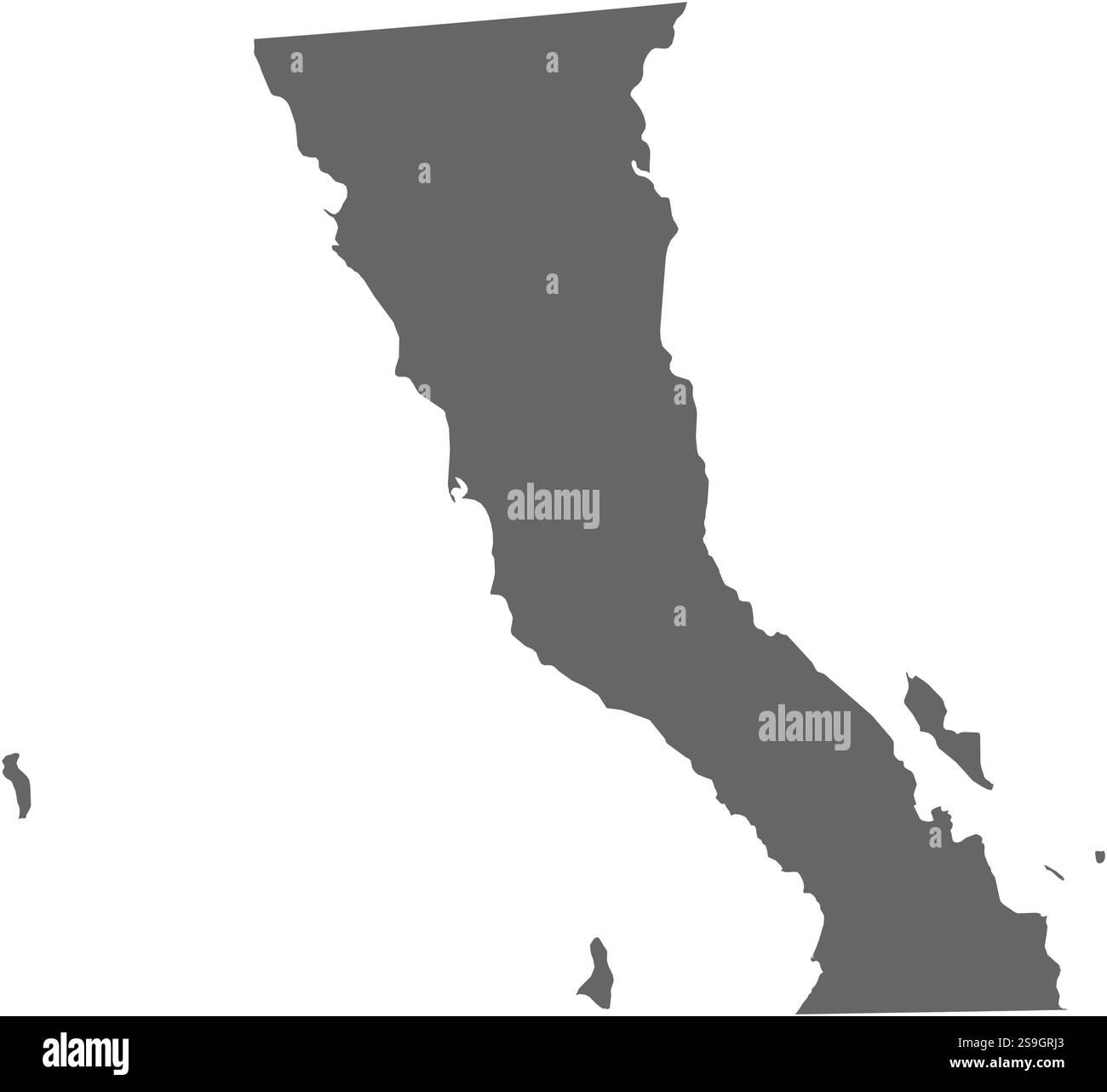 Map of Baja California, a province of Mexico Stock Vector Image & Art ...
