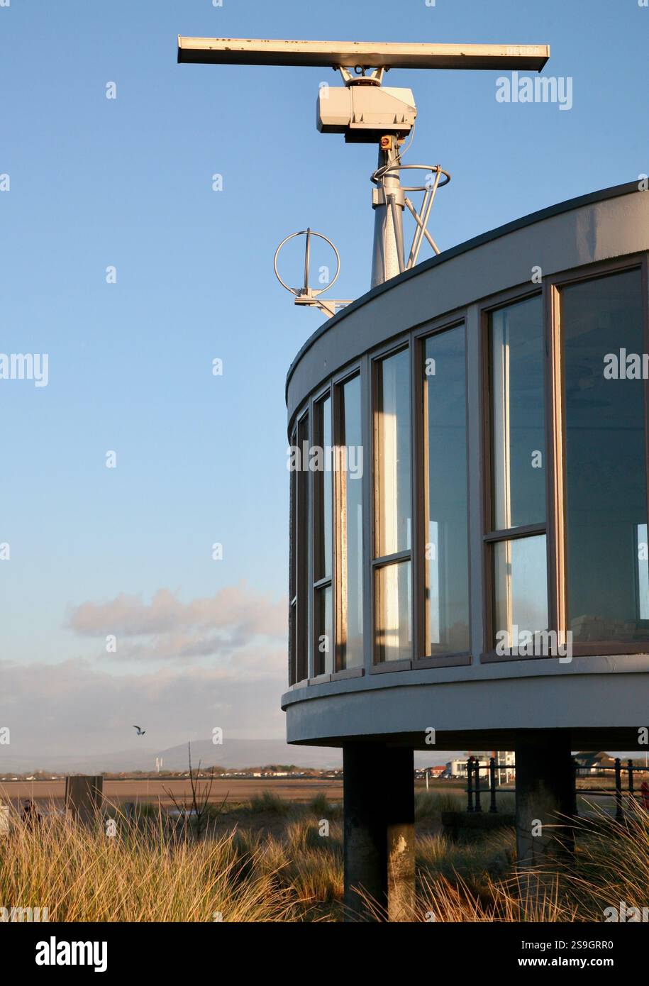 The old radar station on the coast Stock Photo - Alamy