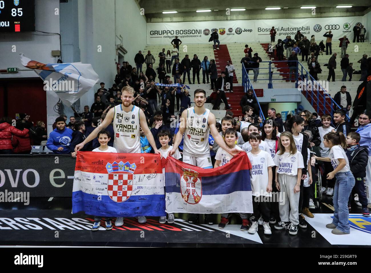 stefan Nikolic and Dario Dreznjak (Vanoli Cremona) during Vanoli Basket ...