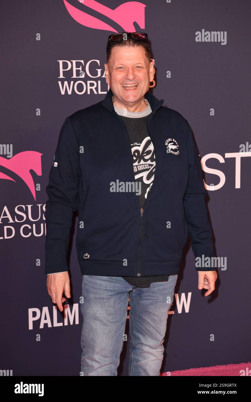HALLANDALE, FL - JANUARY 25: DJ Mike Storms attends Pegasus World Cup ...