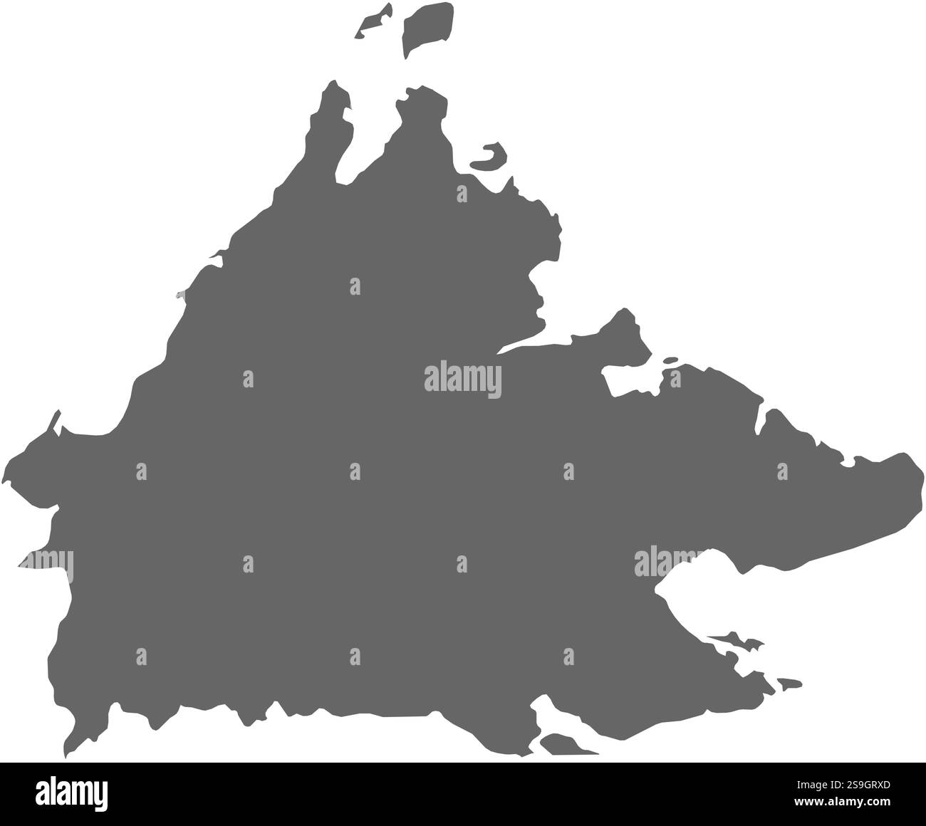 Map of Sabah, a province of Malaysia Stock Vector Image & Art - Alamy