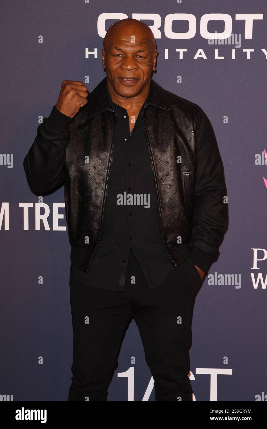 HALLANDALE, FL - JANUARY 25: Mike Tyson attends Pegasus World Cup 2025 ...