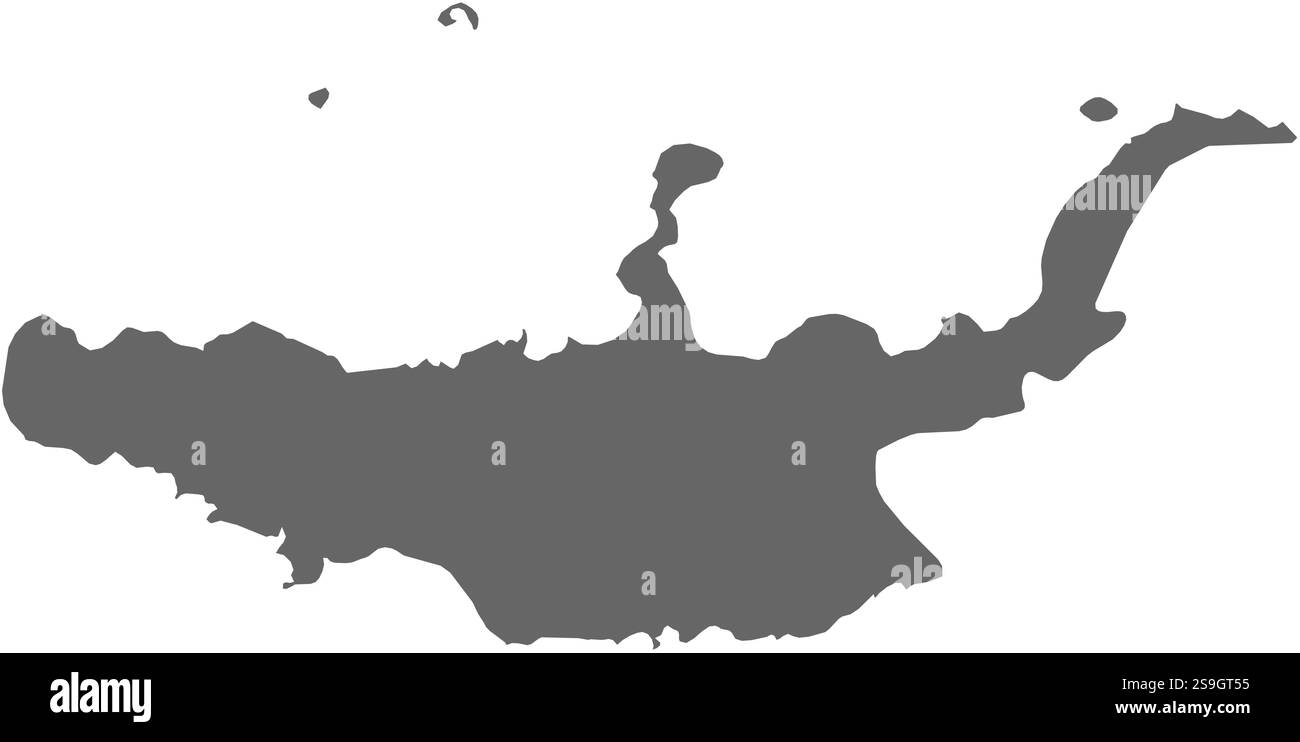 Map of West New Britain, a province of Papua New Guinea Stock Vector ...