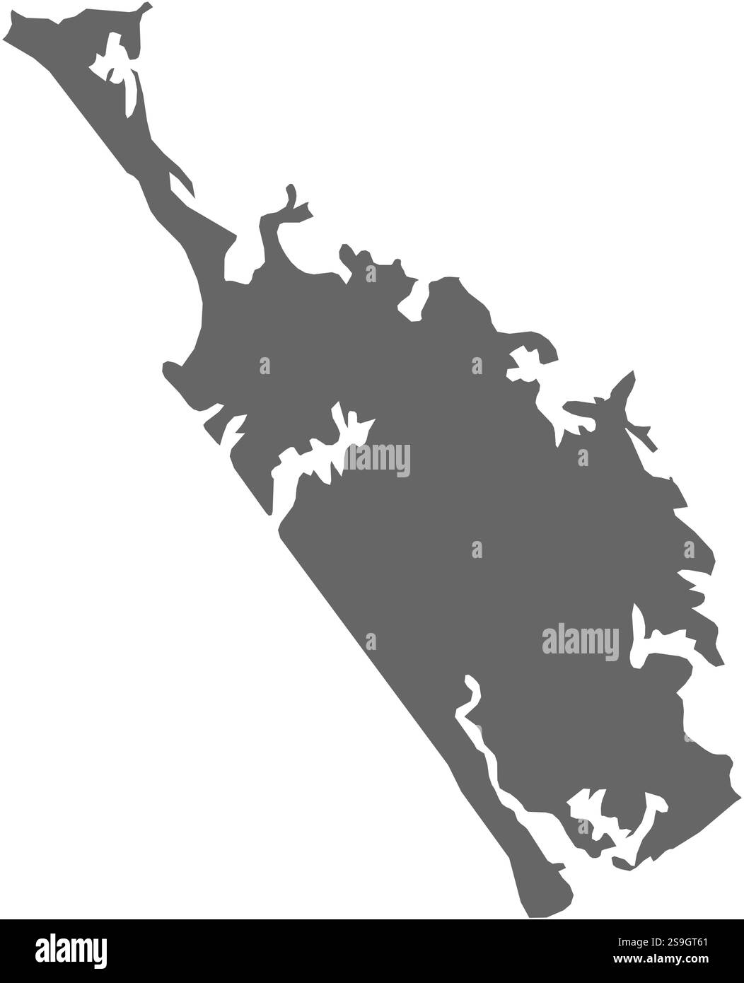 Map of Northland, a province of New Zealand Stock Vector Image & Art ...