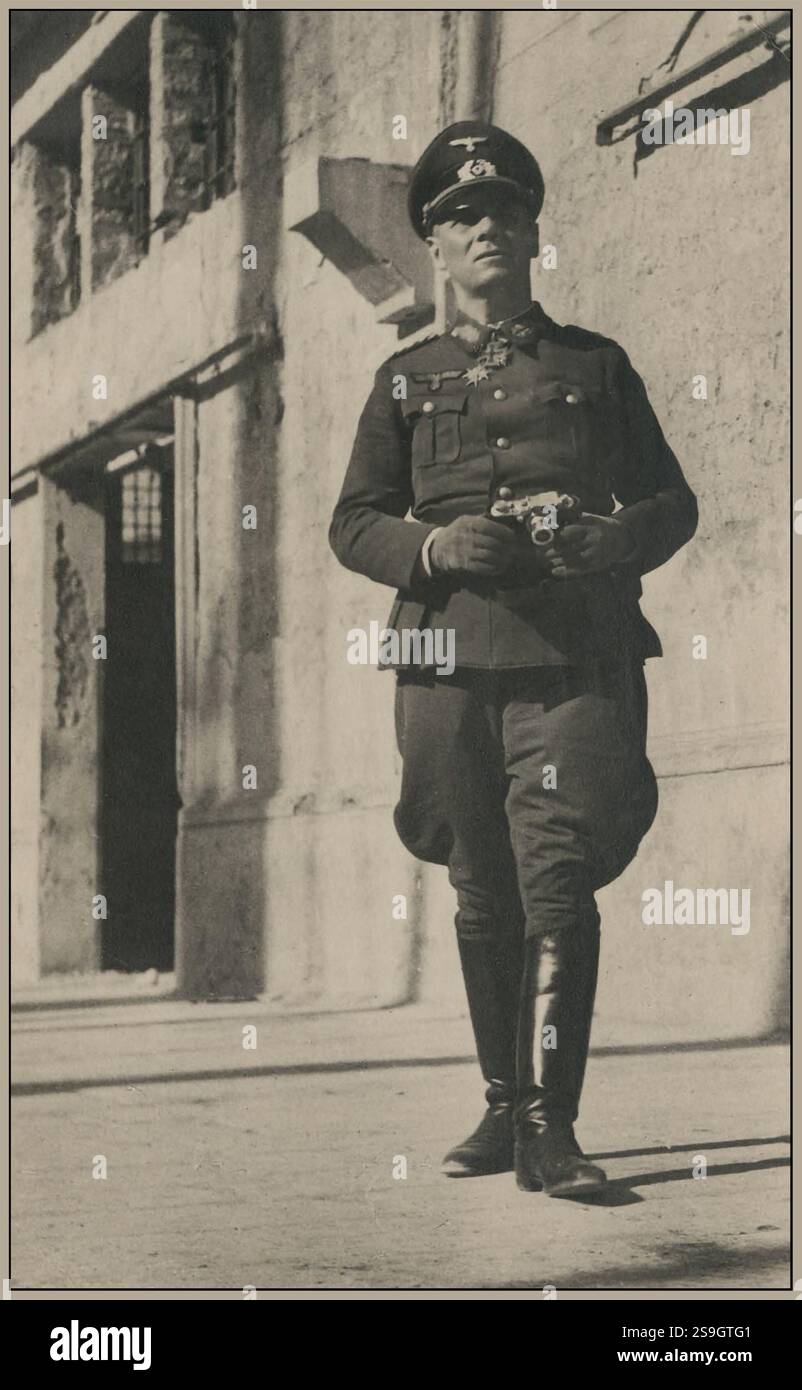 ROMMEL promotional hand out vintage full-length Nazi German postcard ...