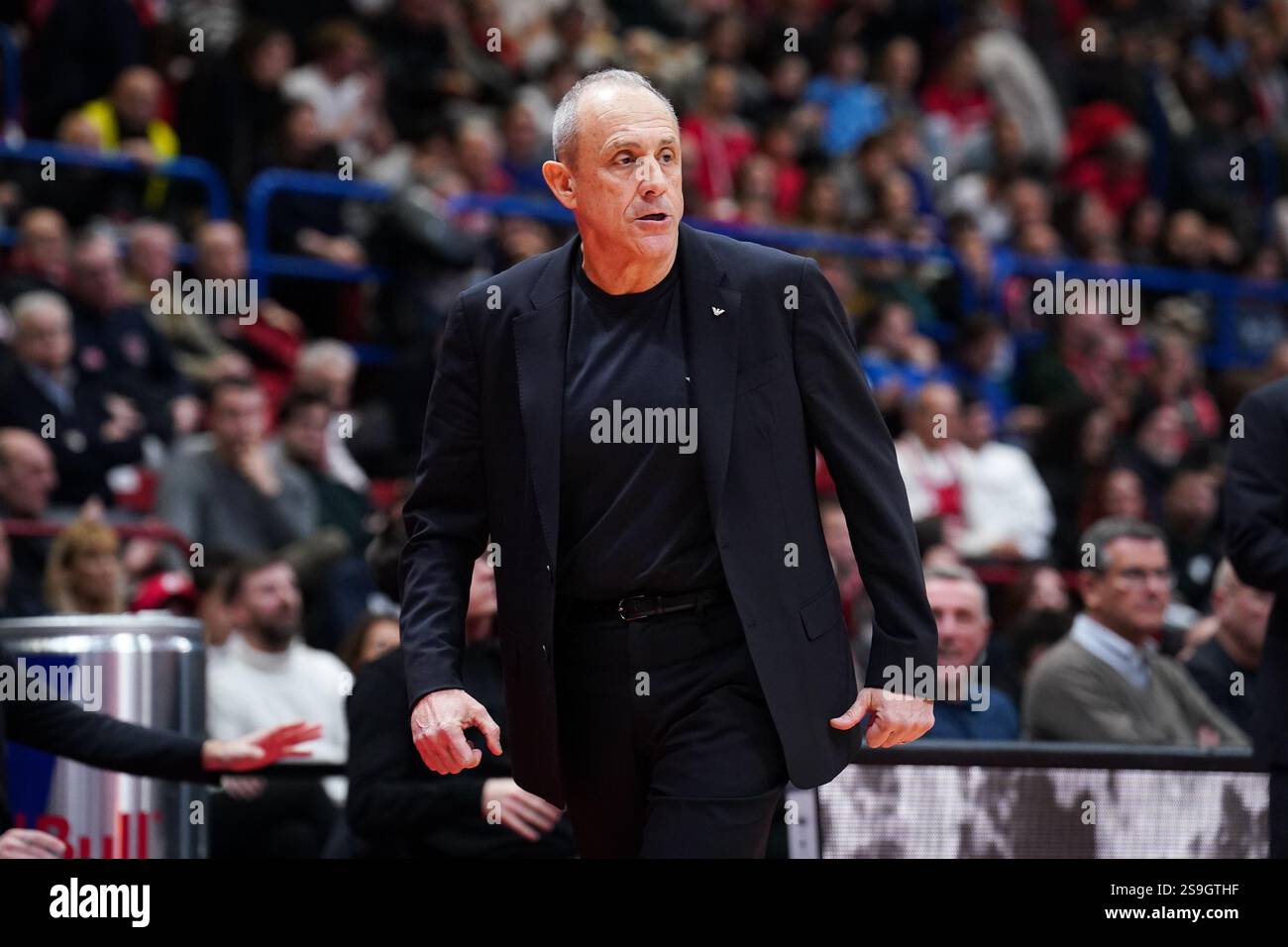 Head Coach Ettore Messina (EA7 Emporio Armani Olimpia Milano) during ...