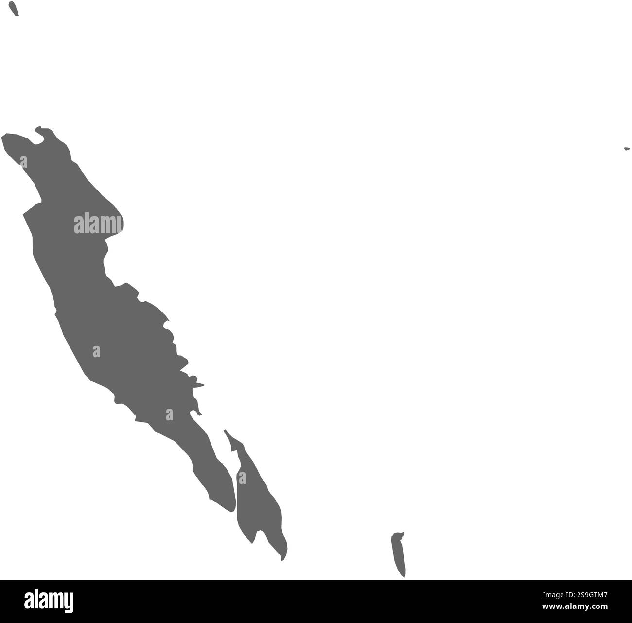 Map of Malaita, a province of Solomon Islands Stock Vector Image & Art ...