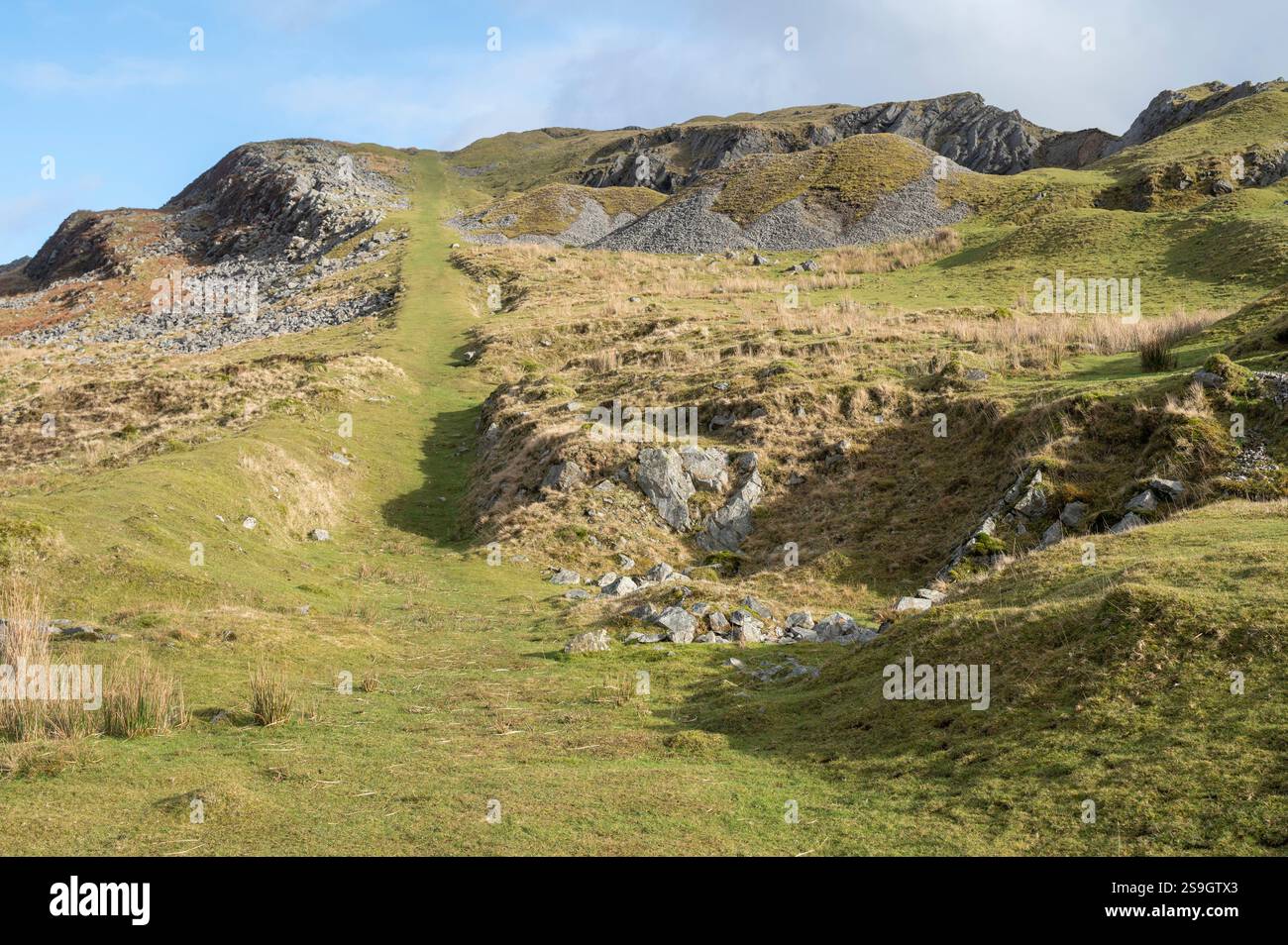 Inclined tramroad tot he summit of the Cribarth Mountain, Bannau ...